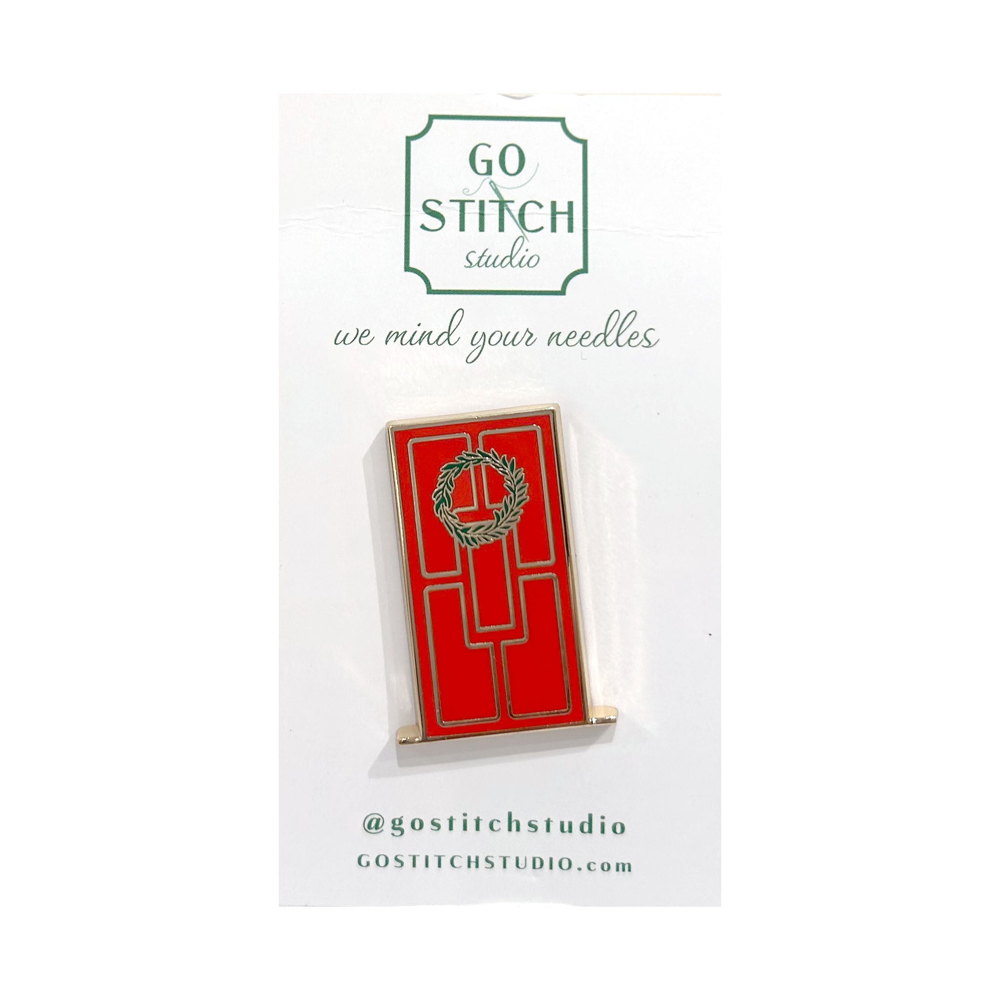 Red Door Wreath Needle Minder – The Proper Stitch